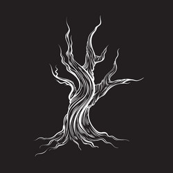 Dead tree made in hand drawn style line hand Vector Image