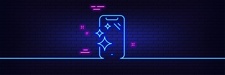 Smartphone clean screen line icon phone sign Vector Image