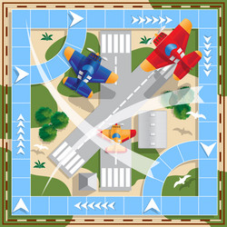 Board game on aviation Royalty Free Vector Image