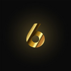 Gold paper folded character from a typeset Vector Image