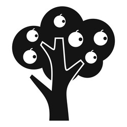 Lemon tree icon simple garden plant Royalty Free Vector