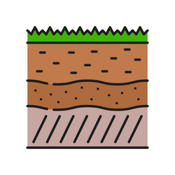 Ground level set surface landscape diagram Vector Image