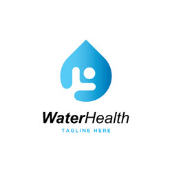 Water balance set with body and organs icons Vector Image