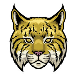 Angry wildcat mascot Royalty Free Vector Image