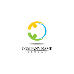 C people logo design Royalty Free Vector Image