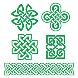 Irish celtic design - patterns knots and braids Vector Image