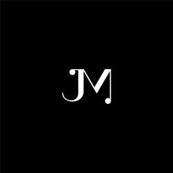 Jm logo letter monogram slash with modern Vector Image