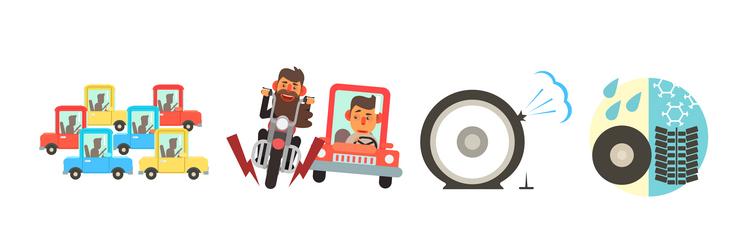 Road traffic safety drive rules flat icon Vector Image