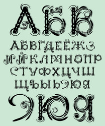 Cyrillic Old Alphabet Vector Images (over 300)