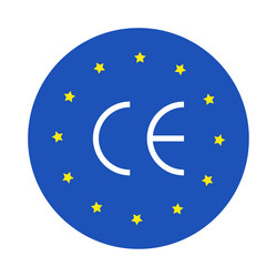 Euro standard europe ce marking sticker Royalty Free Vector