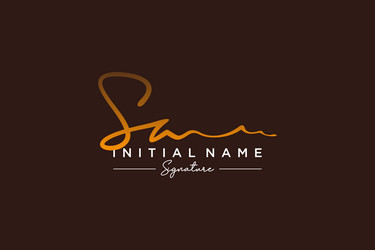 Initial sa signature logo template hand drawn Vector Image