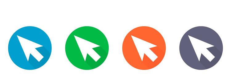 Simple mouse cursor silhouette icon Royalty Free Vector