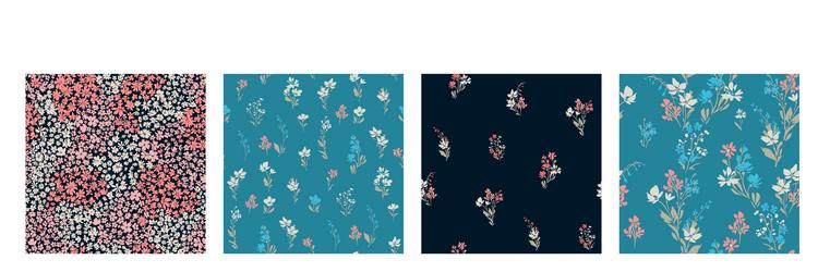 Seamless spring pattern with floral motif Vector Image Seamless spring pattern with floral motif Vector Image