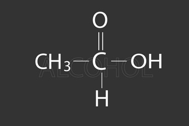 Alcohol molecular skeletal chemical formula Vector Image