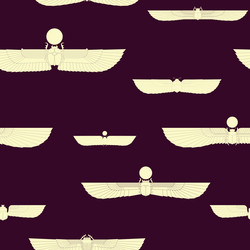 Ancient egyptian symbol winged sun Royalty Free Vector Image