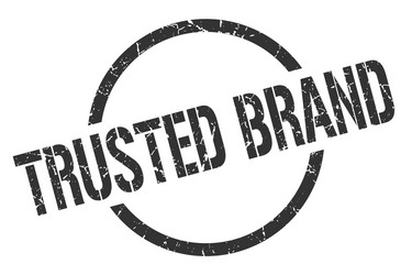 Trusted brand sticker trusted brand label Vector Image