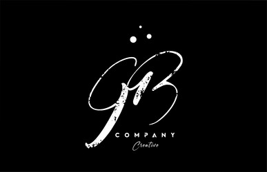 Gb connected alphabet letter logo icon Royalty Free Vector