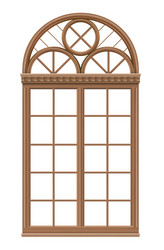 Cartoon medieval window of castle glass Royalty Free Vector