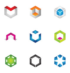 Logo design elements set 13 Royalty Free Vector Image