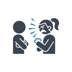 Angry violence icon set Royalty Free Vector Image