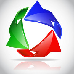 Colorful arrows circle Royalty Free Vector Image