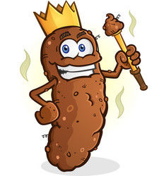 Melting poop monster cartoon character Royalty Free Vector