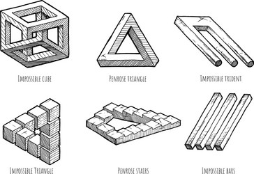Impossible objects Royalty Free Vector Image - VectorStock