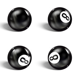 Eight ball set realistic 8 Royalty Free Vector Image