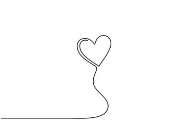Monoline three hearts embracing continuous line Vector Image