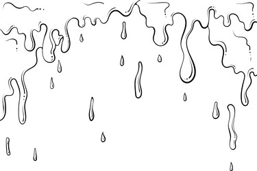 Dripping liquid border line art Royalty Free Vector Image