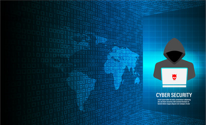 Hacker in dark Royalty Free Vector Image - VectorStock