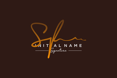 Initial sf signature logo template hand drawn Vector Image