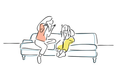 Pious mother Royalty Free Vector Image - VectorStock