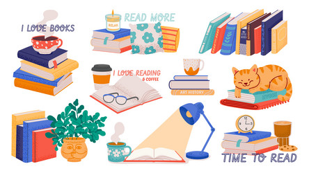 Cartoon Stack of Books Vector Images (over 7,600)
