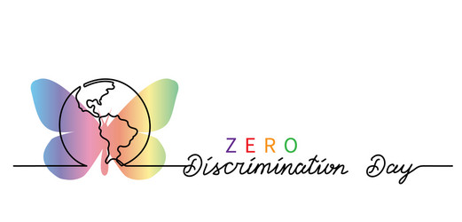 Zero discrimination day with different people Vector Image