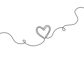 Monoline three hearts embracing continuous line Vector Image