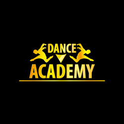 Luxury golden dance academy logo Royalty Free Vector Image