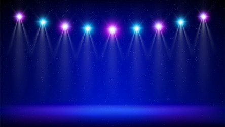 Stage spotlight blue background backdrop Vector Image
