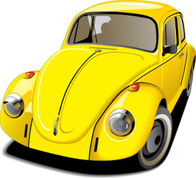Vw beetle car Royalty Free Vector Image - VectorStock