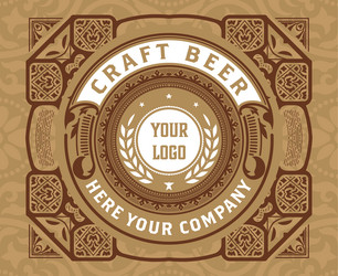 Beer label with old frames Royalty Free Vector Image