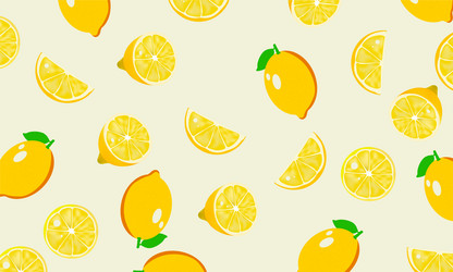 Bright lemon slices background Royalty Free Vector Image