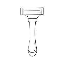 Safety manual shaving razor silhouette Royalty Free Vector