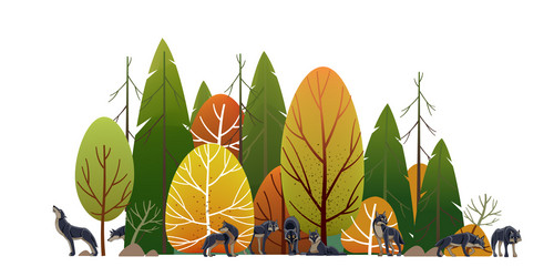 Wolf Pack Vector Images (over 580)