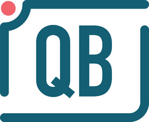 Initial letter bq camera logo design template Vector Image