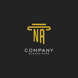 Letter na wedding monogram logo design Royalty Free Vector