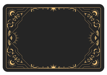 Reverse side of a tarot cards batch magic frame Vector Image