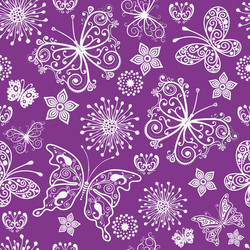 Seamless spring pattern with openwork butterflies Vector Image