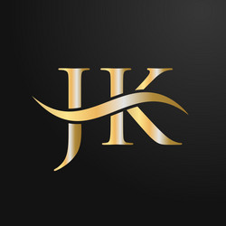 Monogram letter jk logo design Royalty Free Vector Image