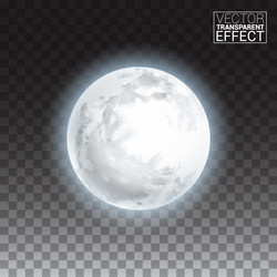 Realistic full moon Royalty Free Vector Image - VectorStock