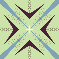 Retro atomic 1950s mid century vintage background Vector Image